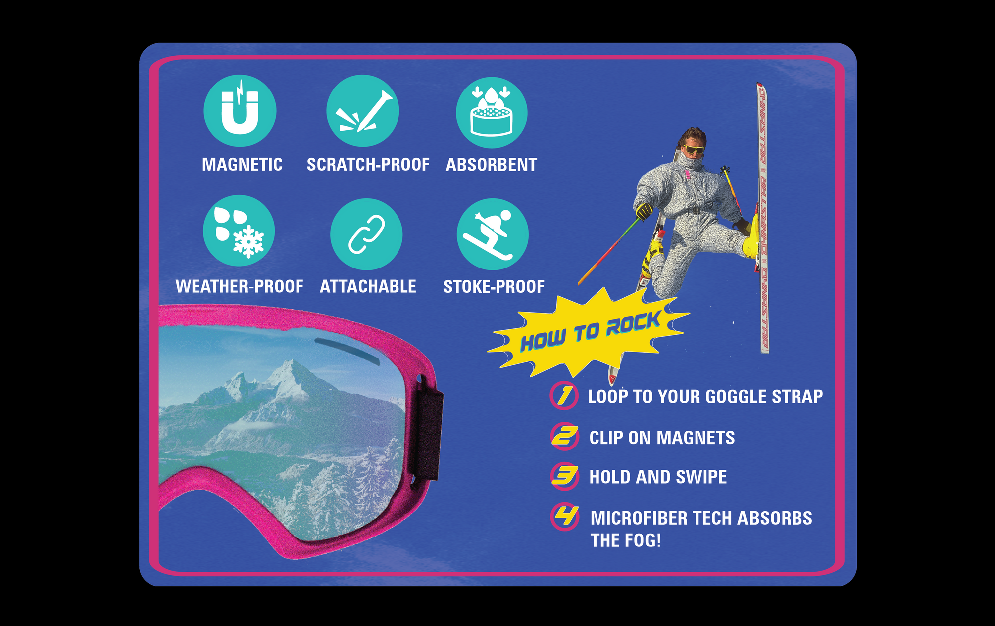 Jerry Wiper Ski Goggle Anti-Fog / Defogging device